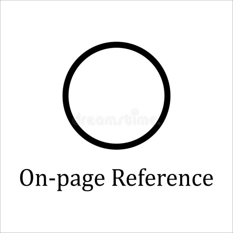 On-page Reference Symbols in Flowchat Stock Vector - Illustration of ...