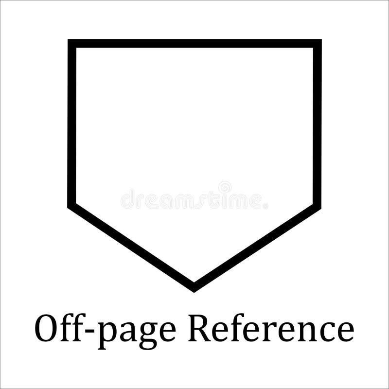 Of-page Reference Symbols in Flowchat Stock Illustration - Illustration ...