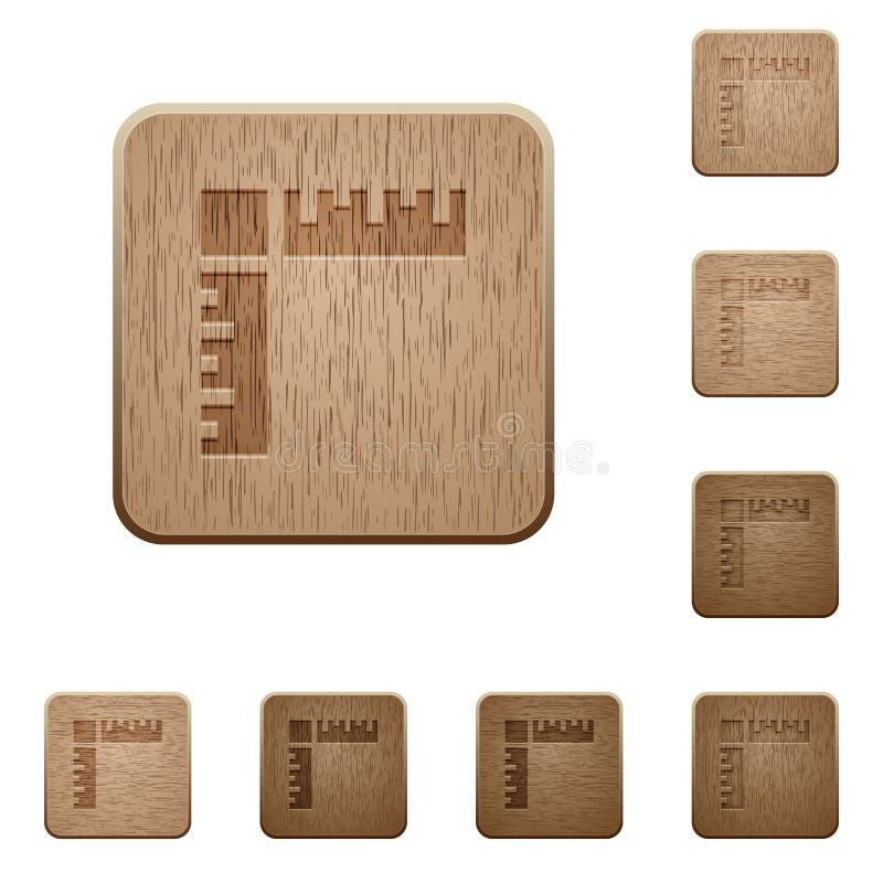 Page rulers wooden buttons stock vector. Illustration of centimetre ...