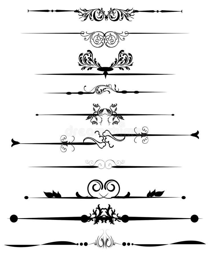 Page rules stock vector. Illustration of curly, leaves - 32184877