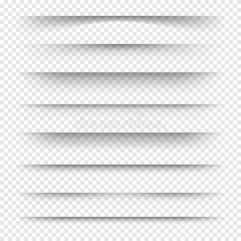 Page Separator with Isolated Transparent Shadows. Set of Vector ...