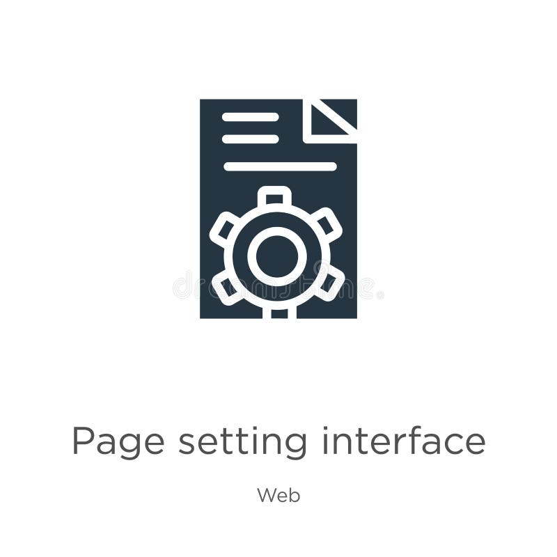 Page Setting Interface Symbol Icon Vector. Trendy Flat Page Setting ...