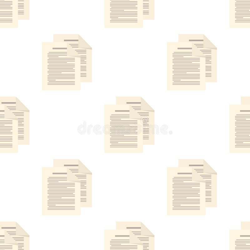 Page Sheets Icon Seamless Pattern Stock Vector - Illustration of simple ...