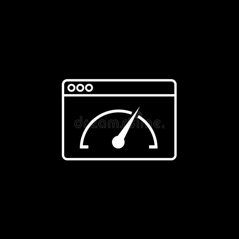 Page Speed Glyph Icon, Seo and Development Stock Vector - Illustration ...