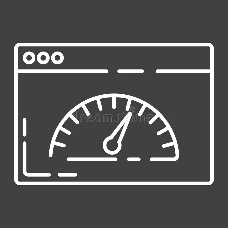 Page Speed Glyph Icon, Seo and Development Stock Vector - Illustration ...