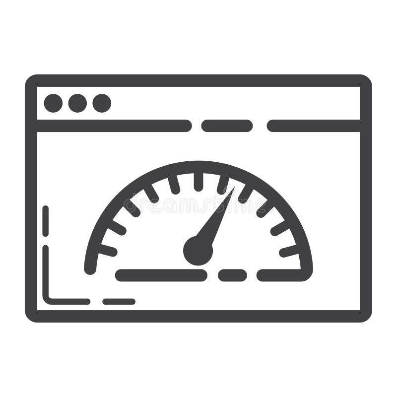 Page Speed Glyph Icon, Seo and Development Stock Vector - Illustration ...