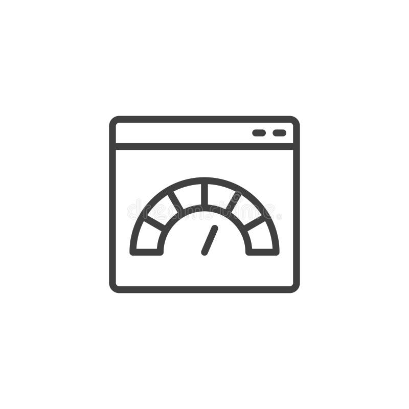 Page Speed Optimization Line Icon Stock Illustration - Illustration of ...