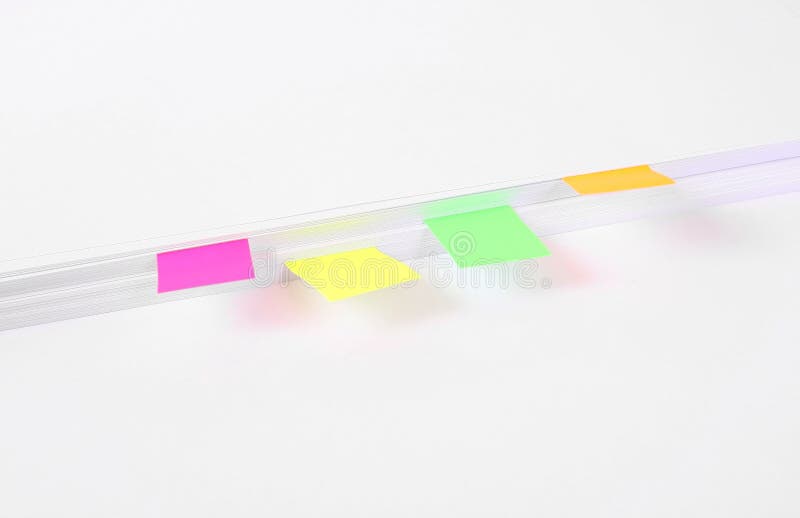 Page Stickers on Paper Sheets Stock Photo - Image of paper, abstract ...