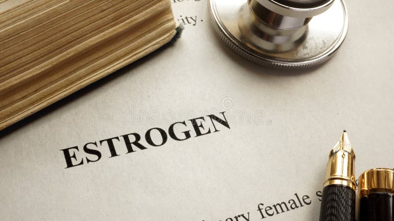 Page with Title Estrogen and Book. Stock Photo - Image of gynecology ...
