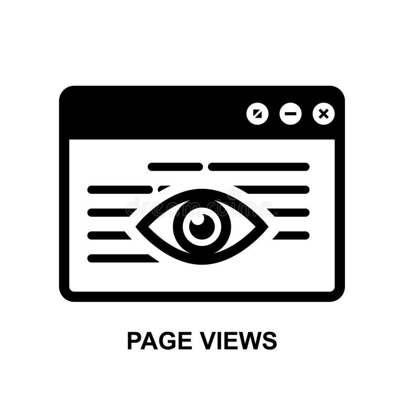 Page Views Icon Isolated on Background Stock Illustration ...