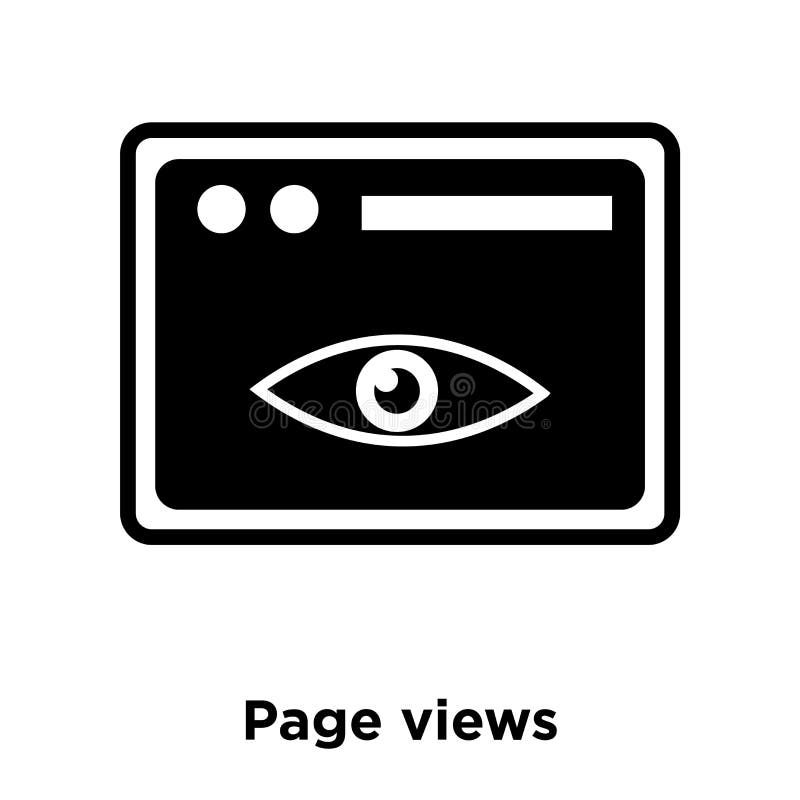 Page Views Icon Vector Isolated on White Background, Logo Concept of ...