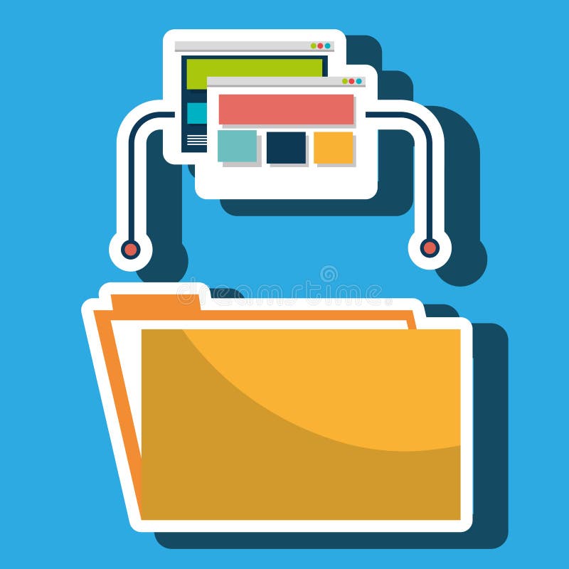 Page Web De Dossier De Dossier Illustration Stock - Illustration du ...