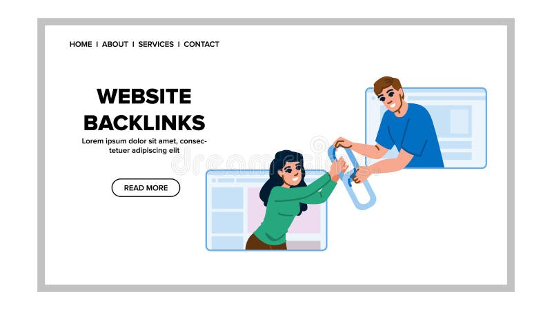 Page Website Backlinks Vector Stock Vector - Illustration of click ...