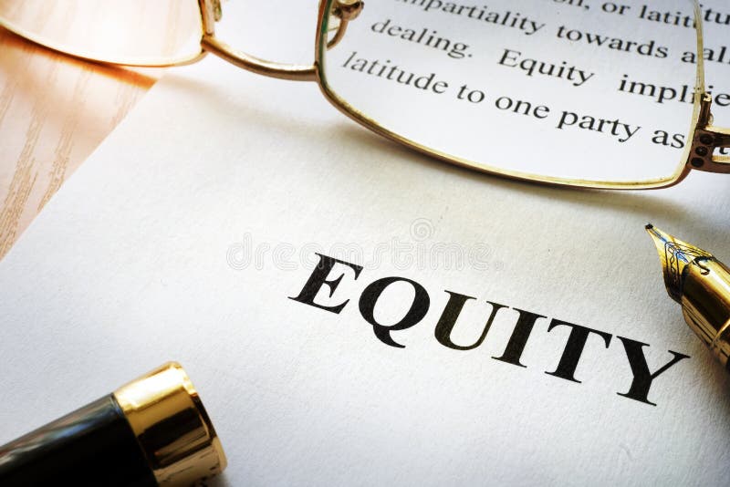Page with word equity. stock image. Image of success - 97903161