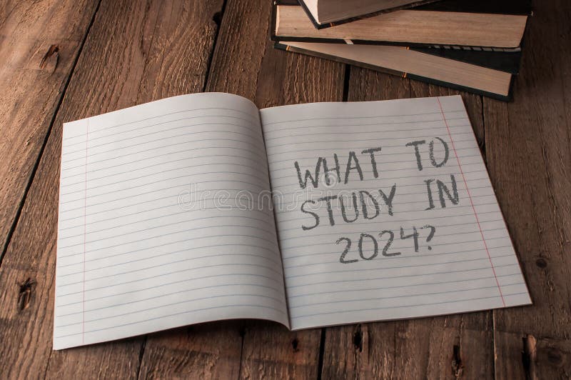 A Page with the Words "What To Study in 2024 Stock Photo - Image of ...