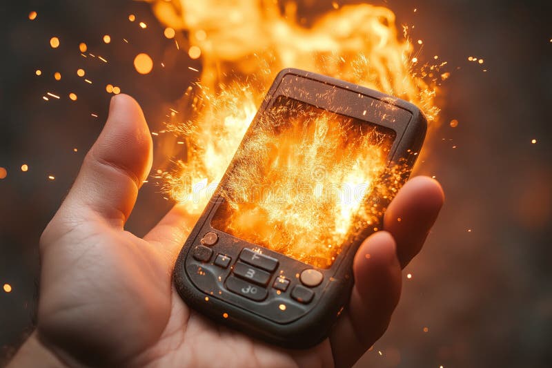 A Pager, Beeper Explodes in a Man S Hand Stock Image - Image of gadget ...