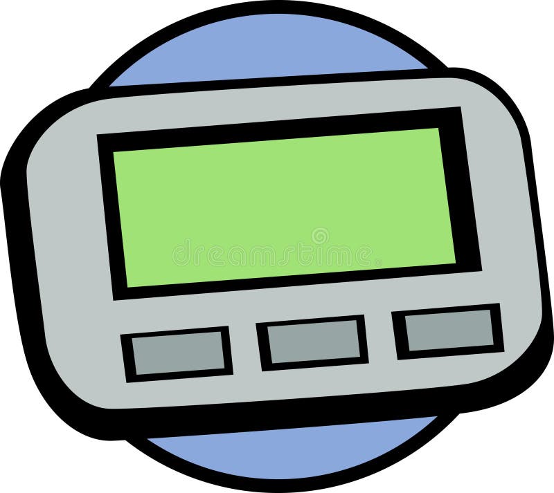 Pager or Beeper Vector Illustration Stock Vector - Illustration of ...