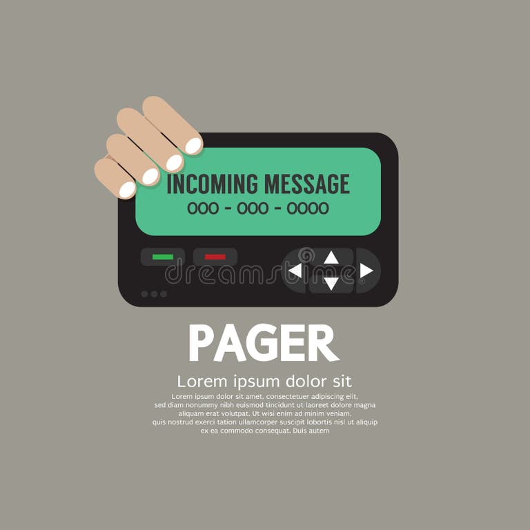 Pager the Old Wireless Telecommunication Technology Stock Vector ...