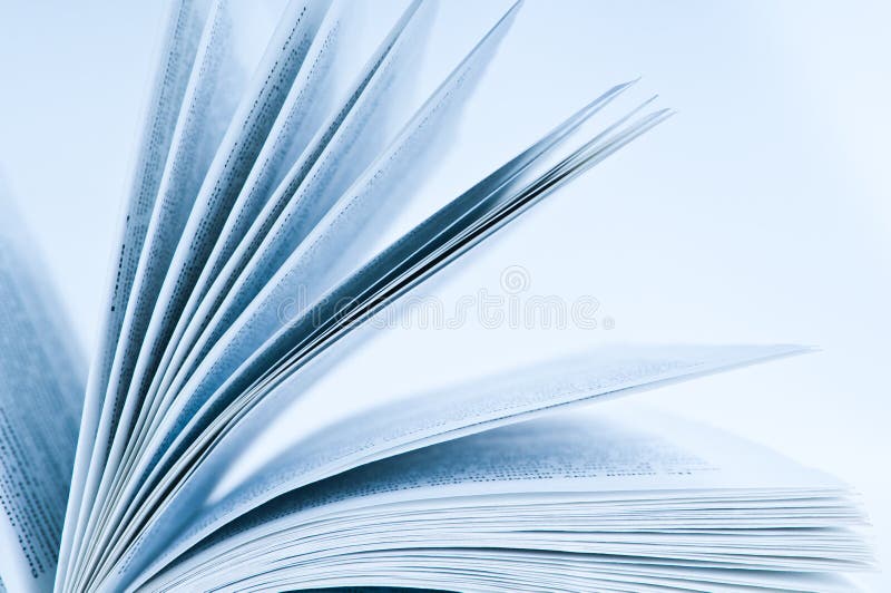 Pages of a book stock image. Image of blue, closeup, print - 18181611