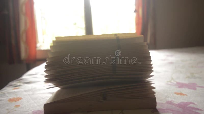 Open Pages of a Book Blowing in Wind. Wind Blowing through Pages. Relax ...