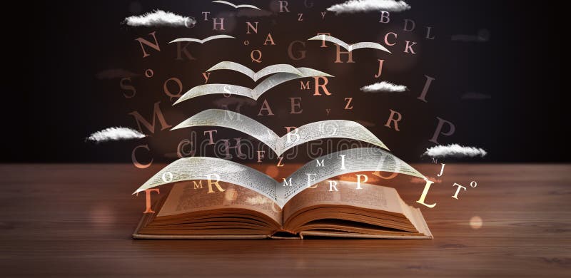 Letters Flying Out Book Stock Illustrations – 53 Letters Flying Out ...