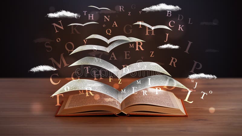 Letters Flying Out Book Stock Illustrations – 53 Letters Flying Out ...