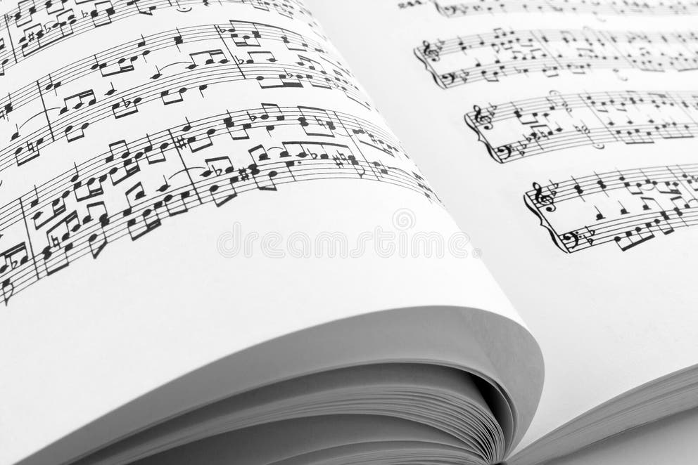Pages of a music book stock photo. Image of clef, paper - 3950738