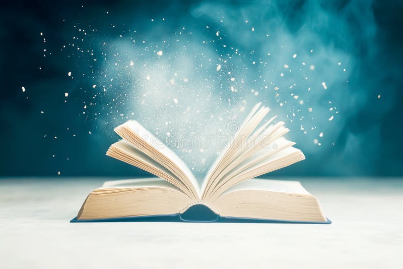 Pages of an Open Book Dance in the Wind, Evoking a Sense of Wonder and ...