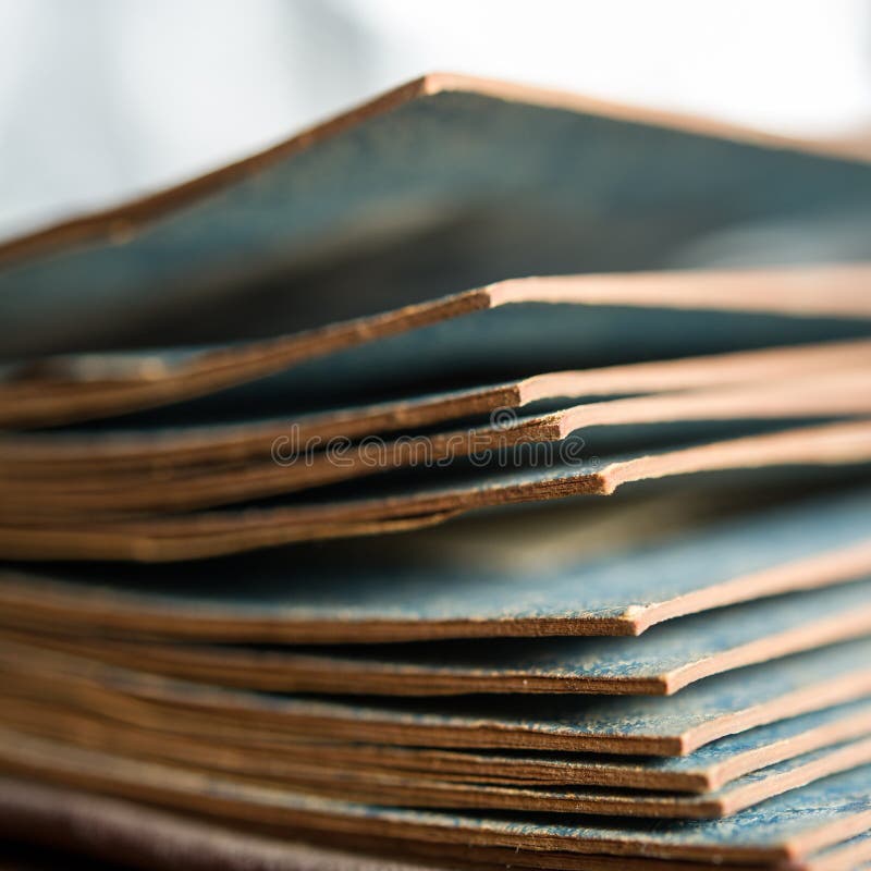 Pages of an Open Old Photo Album on the Table. Stock Photo - Image of ...