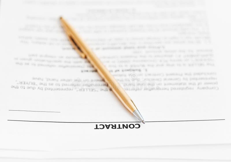 Pages Sales Contract Golden Pen Stock Photos - Free & Royalty-Free ...