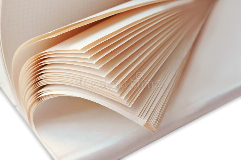 Pages of a Thick Notebook, Semi-open General Notebook, Open Notebook ...