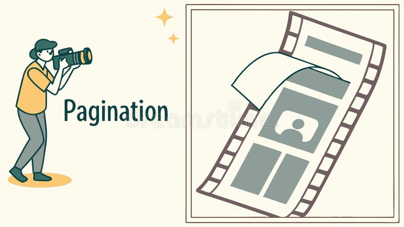 Pagination Document Navigation, Page Numbers and Layout Design Vector ...