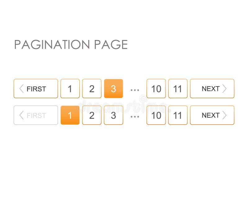 Pagination Bar Vector Page Navigation Web Buttons Stock Vector ... Pagination Bar Vector Page Navigation Web Buttons Stock Vector ...