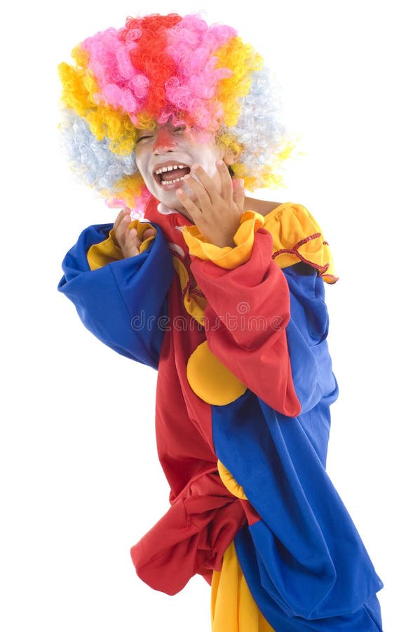 Giovane pagliaccio fotografia stock. Immagine di rosso - 7569736