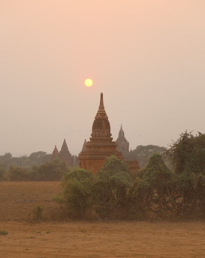 Pagoda at Bagan stock image. Image of religious, asian - 30529095