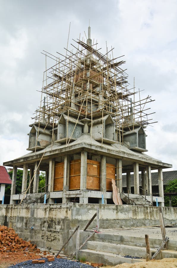 Pagoda is Building in the Temple Stock Image - Image of buddhist, holy ...