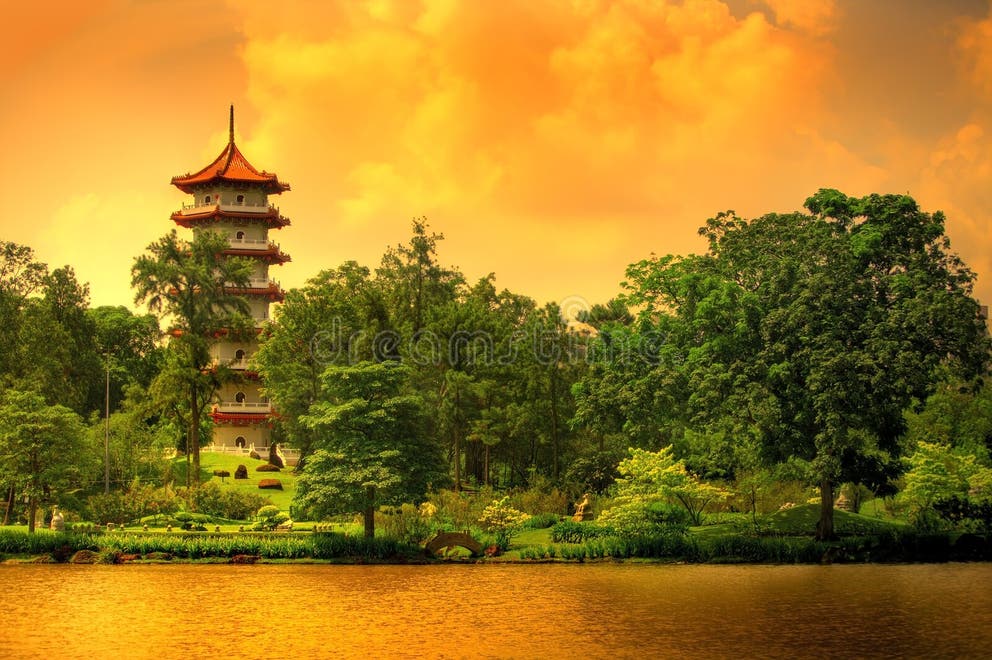 Pagoda de Singapour photo stock. Image du chinois, japon - 3050126