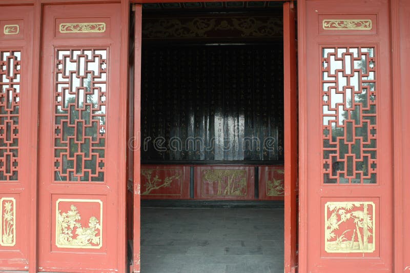 Pagoda entrance stock image. Image of chinese, wall, door - 5880779