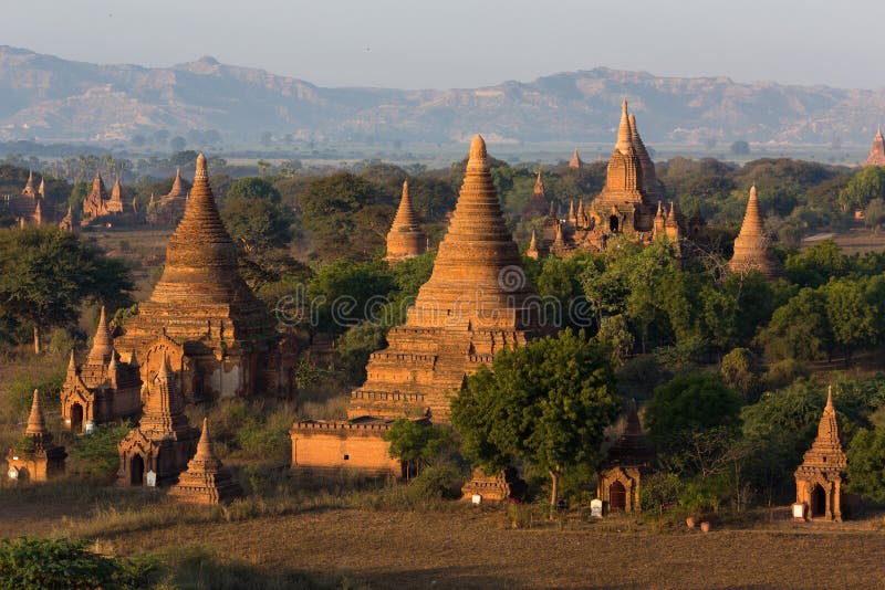Pagoda landscape in Bagan stock photo. Image of heritage - 55156944