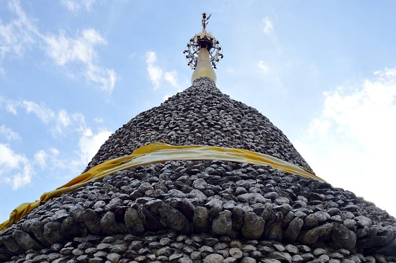 Pagoda made from shell stock image. Image of pagoda, faith - 45054483