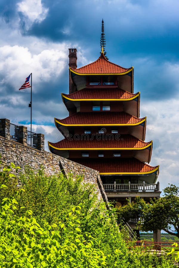 Pagoda of Reading, Pennsylvania Stock Photo - Image of reading, view ...