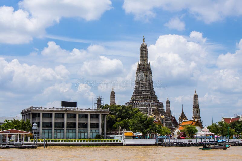 Pagoda at river stock image. Image of place, architecture - 45038909
