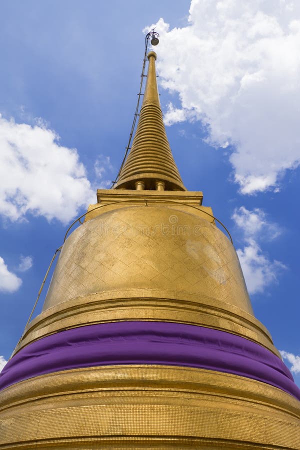 Pagoda in temple stock photo. Image of place, thai, gold - 60576256
