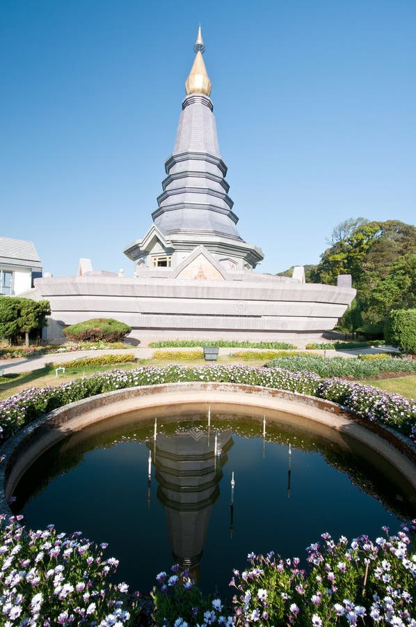 Pagoda on top of mountain stock image. Image of mountain - 59476679