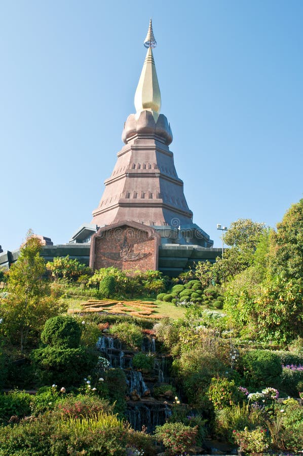 Pagoda on top of mountain stock image. Image of peaceful - 59472467