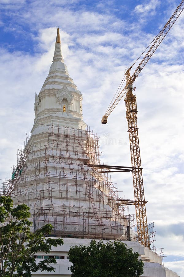 Pagoda under construction stock image. Image of uncompleted - 10816591