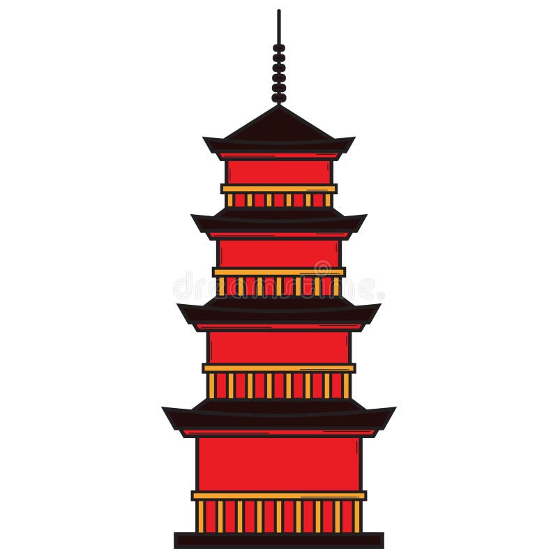 Pagoda. Vector Illustration Decorative Design Stock Vector ...
