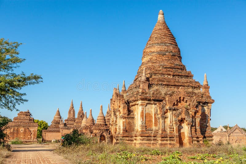 Pagode Antigo Do Templo Budista Em Bagan, Myanmar Burma Foto de Stock ...
