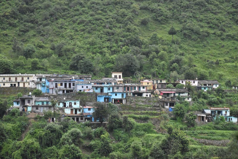 The Pahadi Village stock image. Image of life, village - 334915327