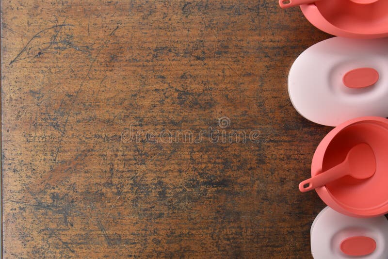 Pahang, Malaysia : 18th October 2020 - Tupperware Serving Set with Wood ...